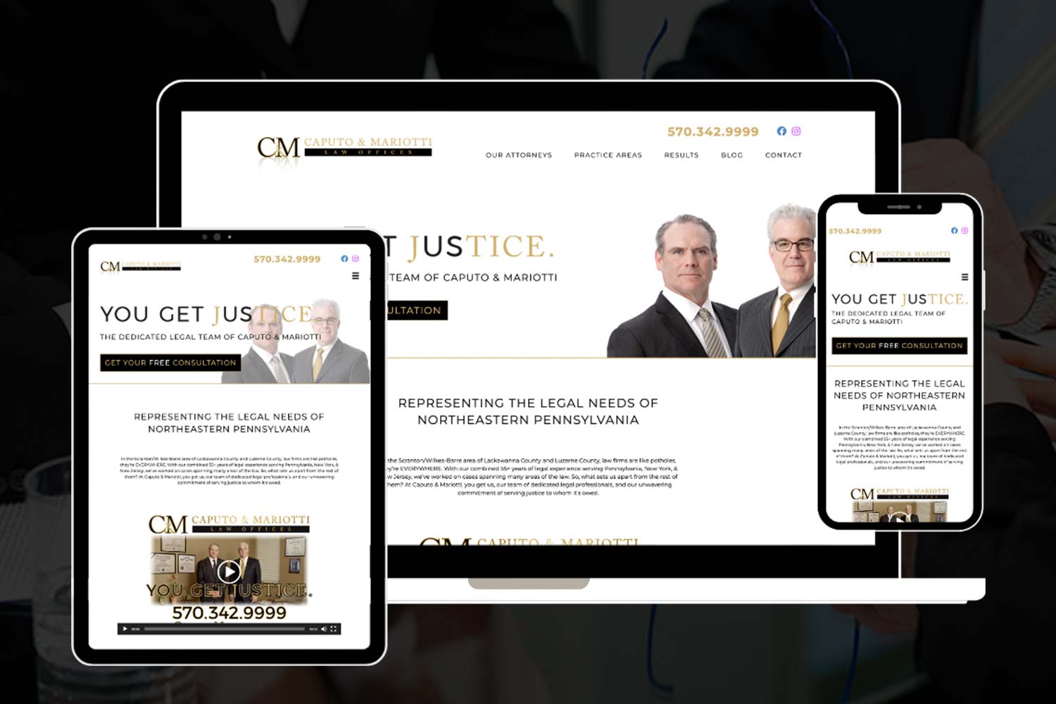 Law Firm Website Designed for Caputo & Mariotti Law Offices - Zen Agency™