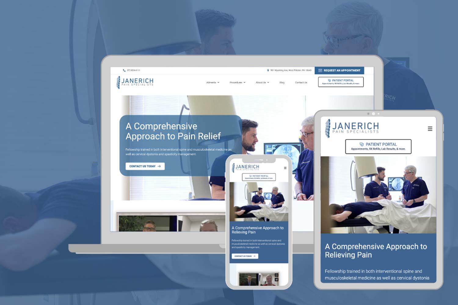 Custom Physician Website Designed for Pain Clinic - Zen Agency™